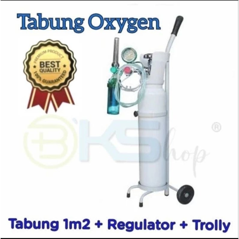Jual tabung oksigen 1m3 komplit set plus isi | Shopee Indonesia