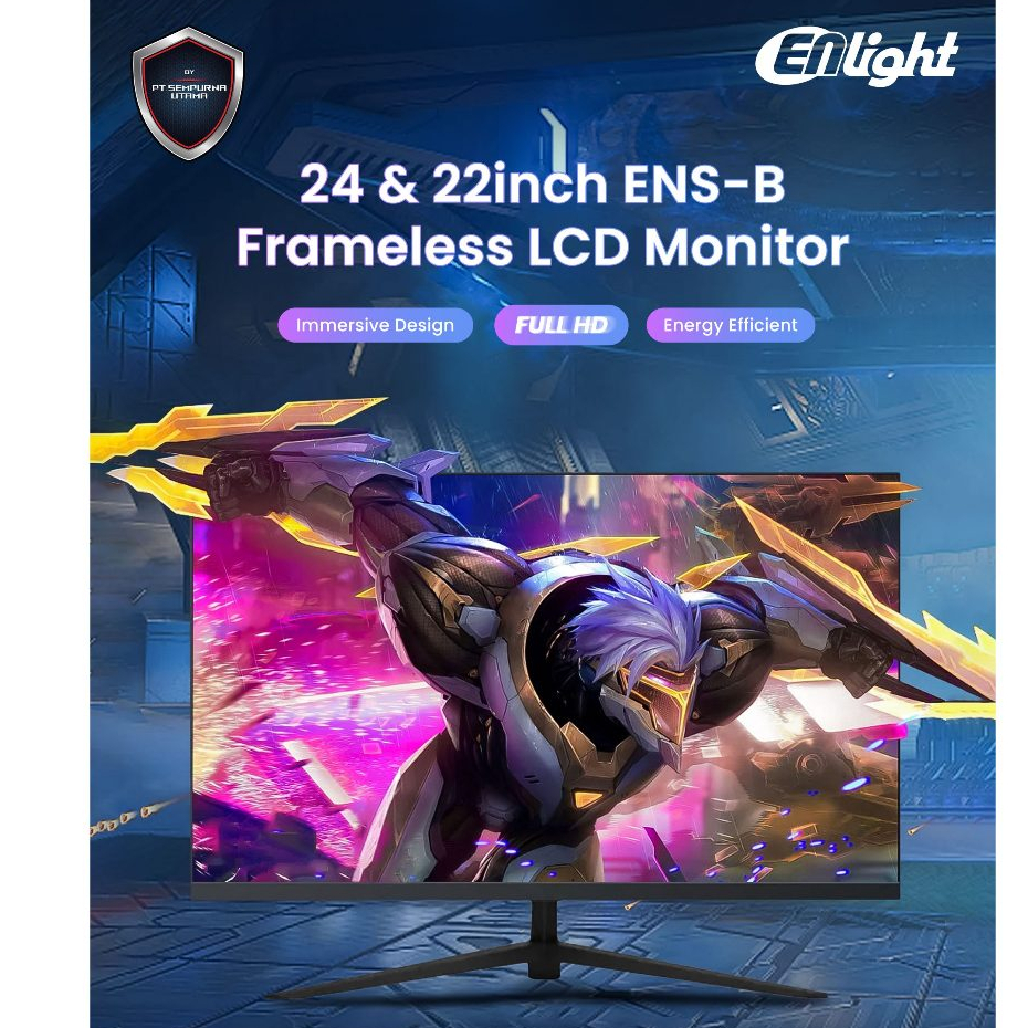 Jual Monitor Enlight 22 24 inch FHD 22ENS-B 24ENS-B Hdmi Vga Garansi ...