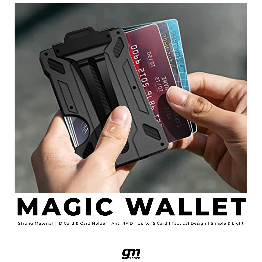 Jual Magic Wallet ID Card & Card Holder Aluminium Anti RFID Dompet ...