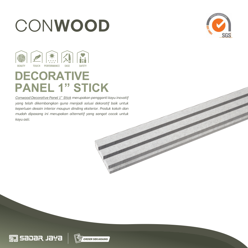 Jual Conwood Plank – Decorative Panel 1″ Stick (100 x 3050 x 25 mm ...