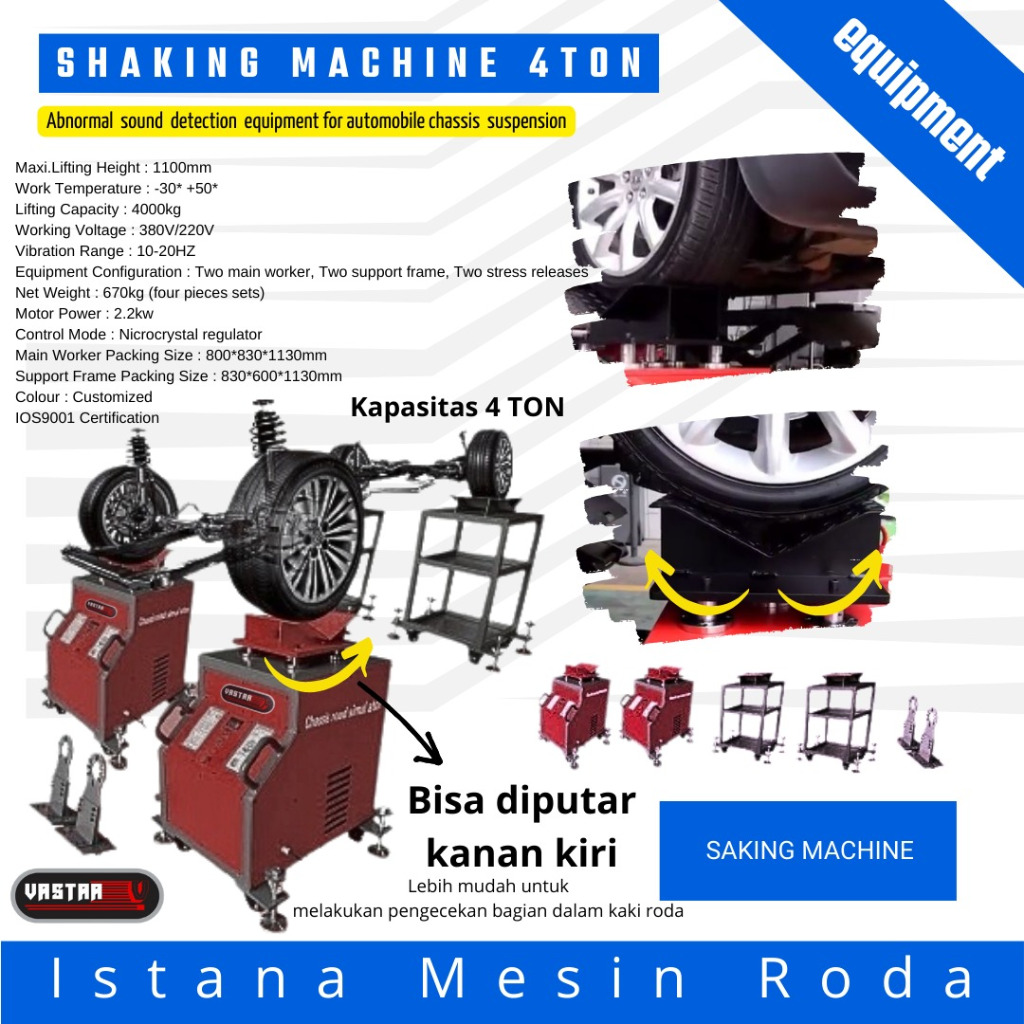 Jual SHAKING MACHINE ROAD SIMULATOR VASTAR NOISE PROBLEM CHECK FOR ...