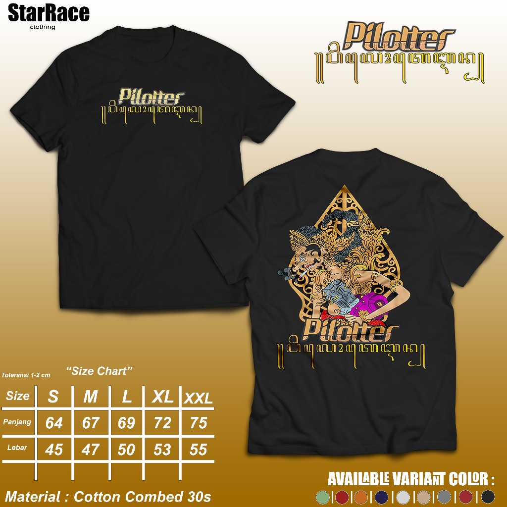 Jual STAR RACE KAOS PILOTTER WAYANG REBORN ORIGINAL TERBARU KAOS BEST ...