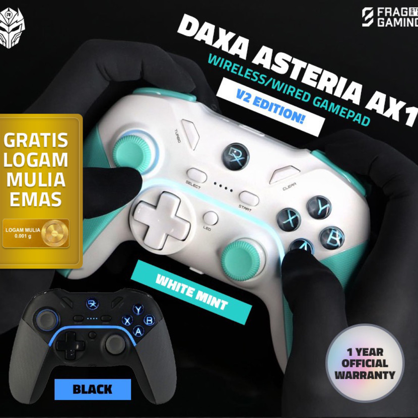 Jual Rexus Daxa Asteria AX1 V2 AX-1 Wireless Gamepad Controller ...