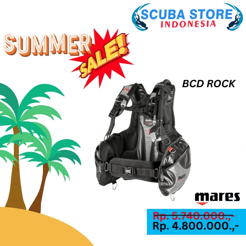 Jual BCD Mares Rock Jacket BC Back Buoyancy Scuba Diving Jaket Rompi Pelampung Basic Selam Dive ...