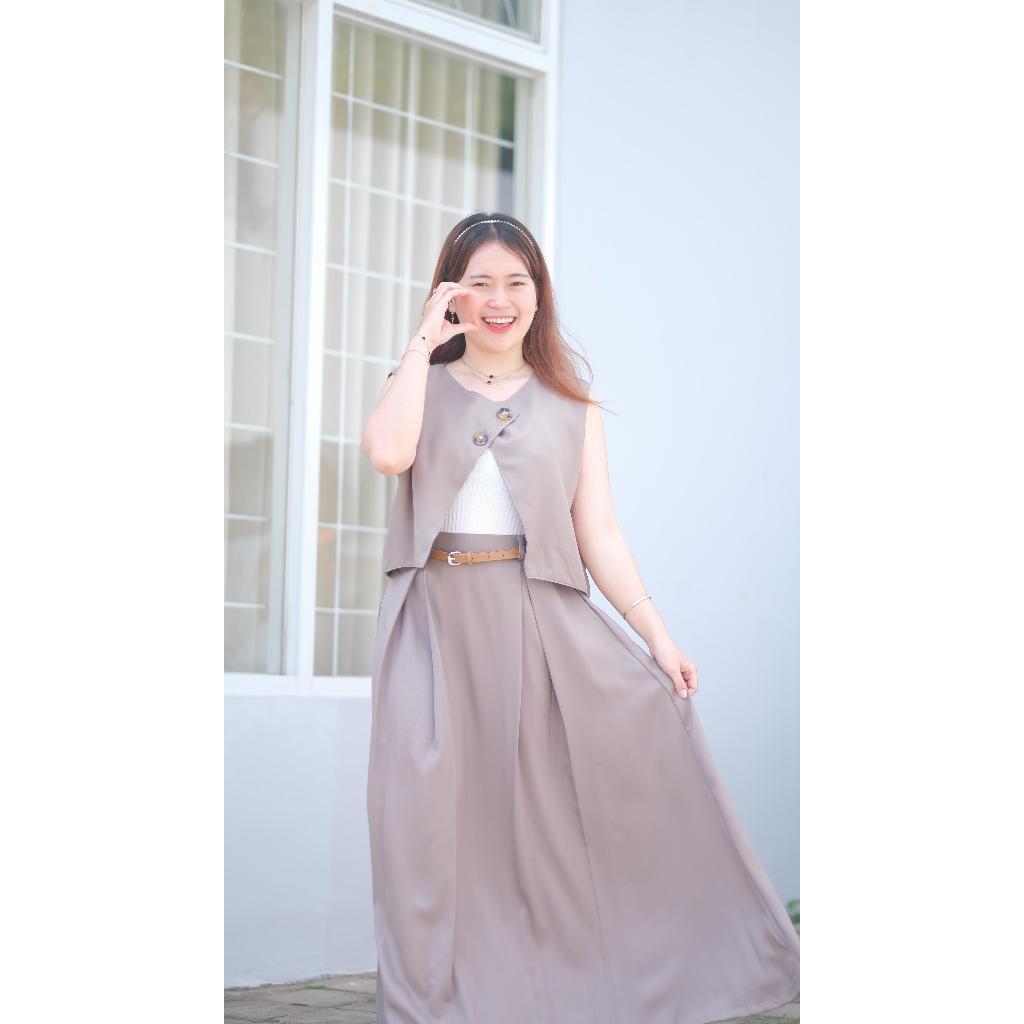 Jual Orla One Set Korean Style By Maezula Bahan Halus Tebal Setelan ...