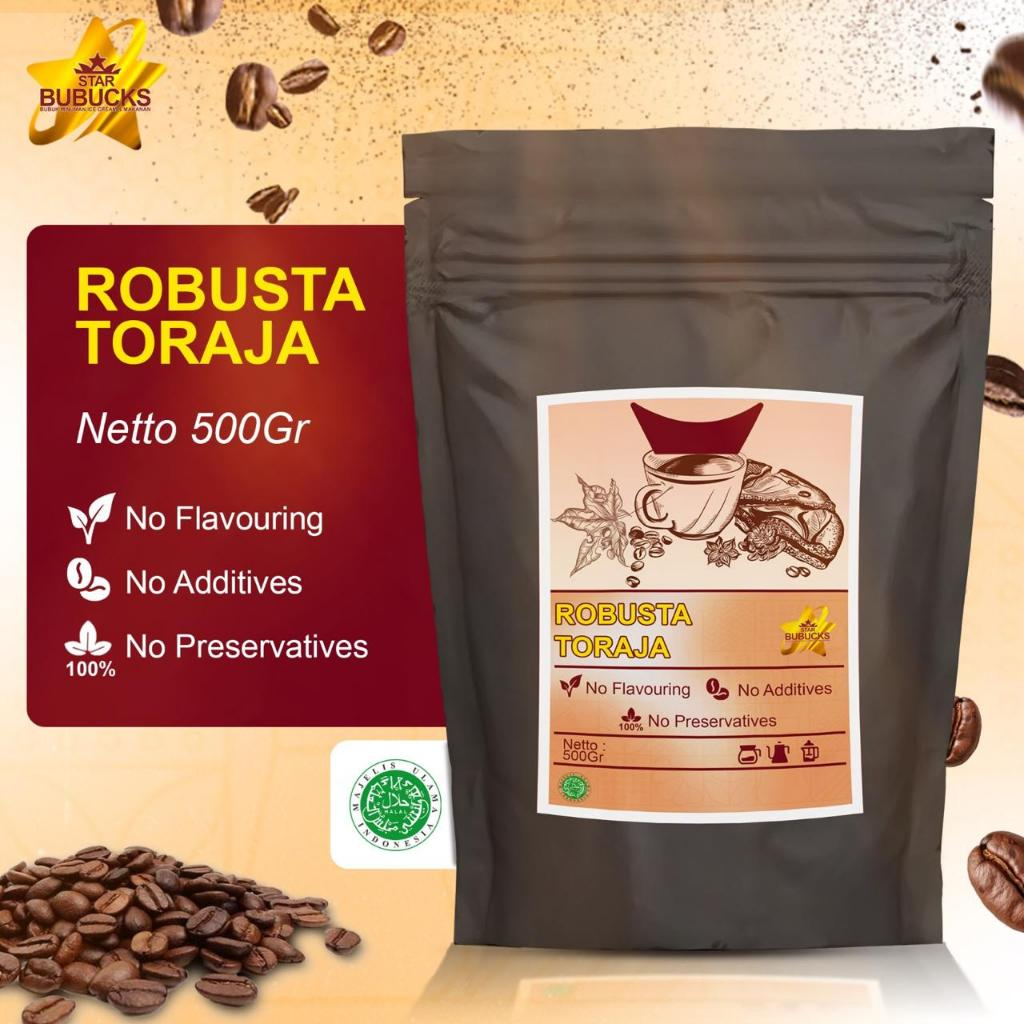 Jual Star Bubucks Biji Kopi Robusta toraja Kopi Premium ( 300Gr dan ...