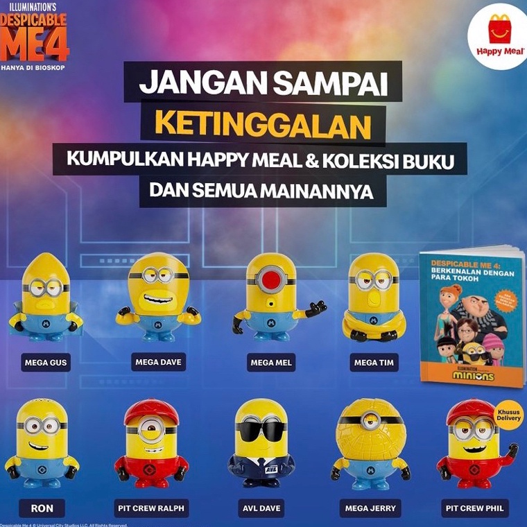 Jual KODE J85C Minion Happy Meal McD 224 Despicable Me 4 McDonalds ...