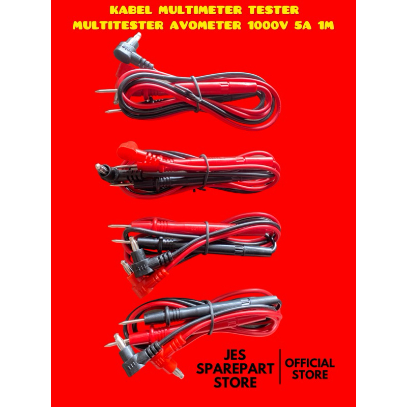 Jual KABEL MULTIMETER TESTER MULTITESTER AVOMETER 1000V 5A 1M | Shopee ...