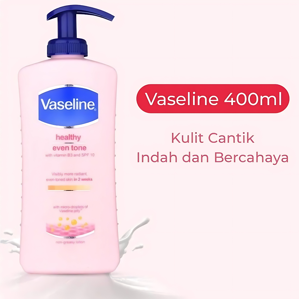 Jual VASELINE Hand Body Lotion 400ML Healthy Even Tone with Vitamin B3 and SPF 10 | HAND AND ...