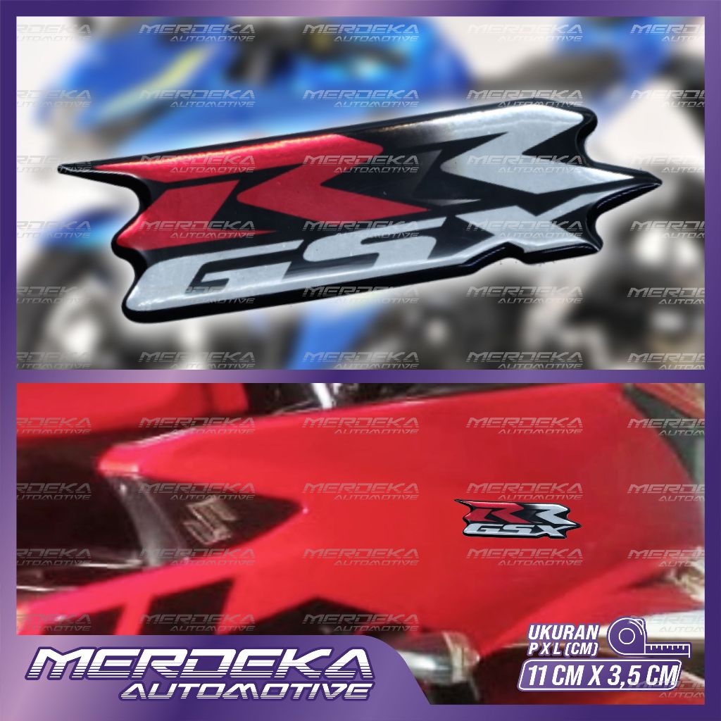 Jual Emblem timbul GSX RR untuk suzuki gsx 150 / emblem logo GSX RR ...