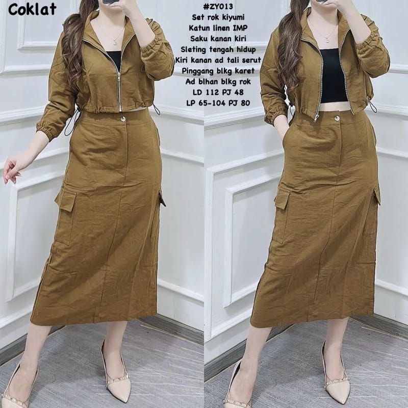 Jual SET ROK CARGO LENGAN PANJANG LINEN PREMIUM RESLETING | Shopee ...
