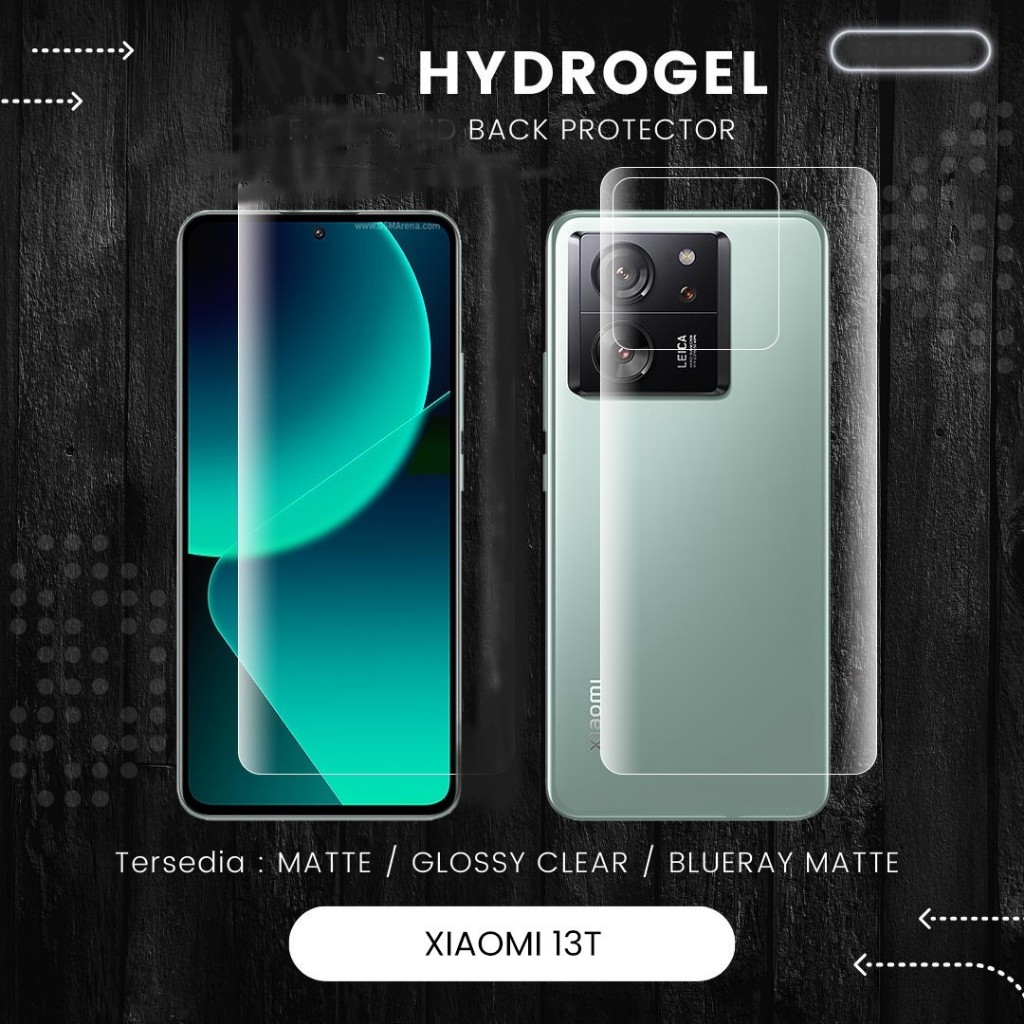 Jual Hydrogel belakang XIAOMI 13T REDMI NOTE 12 13 POCO X5 PRO pro+ 5G ...