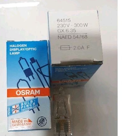 Jual lampu display optik HLX 230v 300w GX6.35 osram type 64515 made in ...