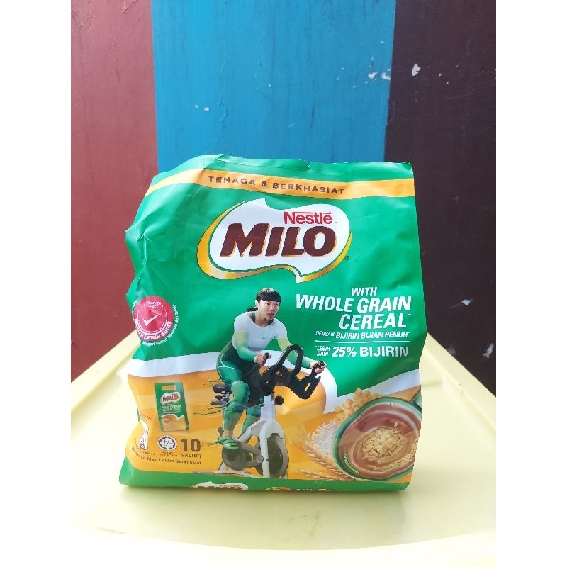 Jual Milo Whole Grain Cereal ( 1 Pack = 10 Sachet ) Susu Milo Cereal ...