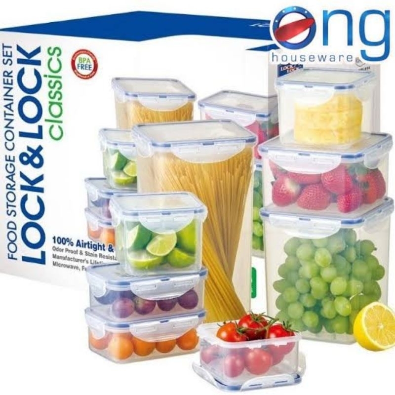 Jual lock and lock classic 8 set, lock & lock food storage container ...