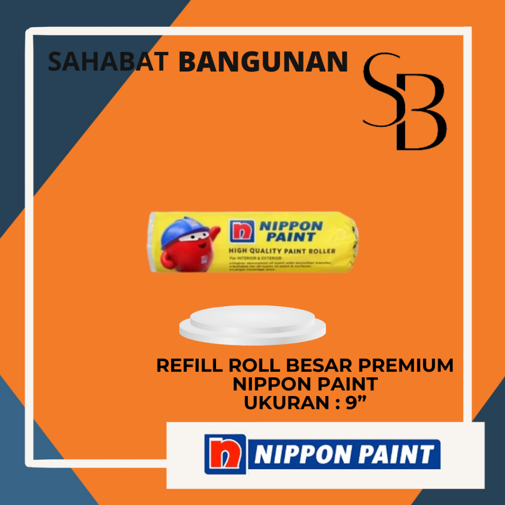 Jual roller refill premium 9" nippon paint / cover roll nippon paint ...