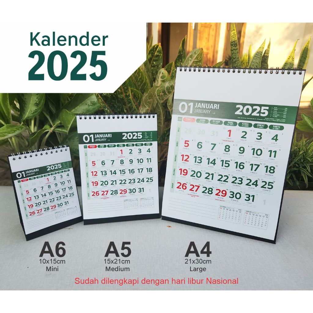 Jual Kalender Meja 2025, MAS-54, Kalender Meja Catatan, Kalender Saku ...