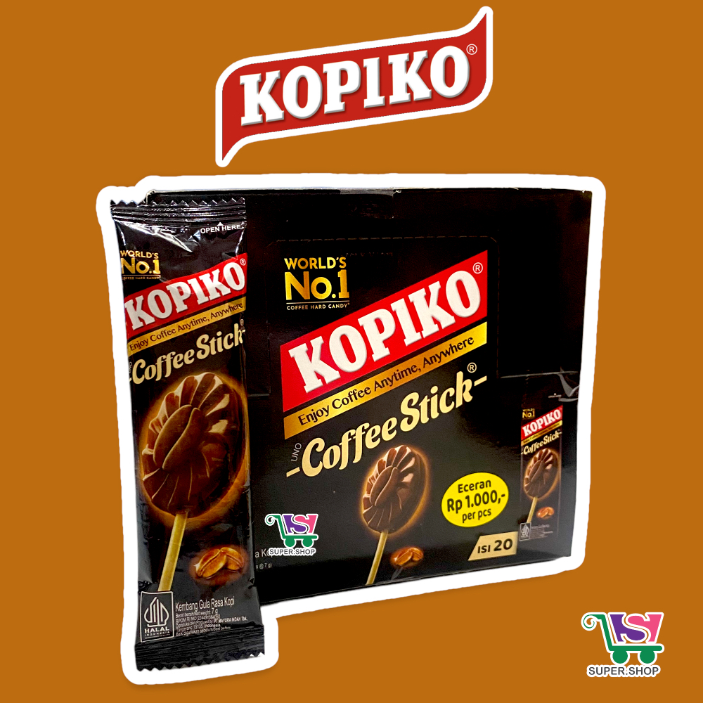 Jual Kopiko Coffee Stick Permen Loli Lollipop BOX (isi 20 pcs) | Shopee Indonesia