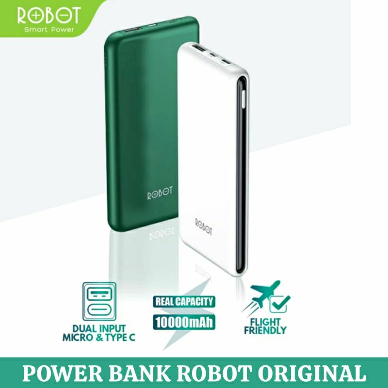 Jual Power Bank Robot RT180 10000 mAh Dual Output Origina | Shopee ...