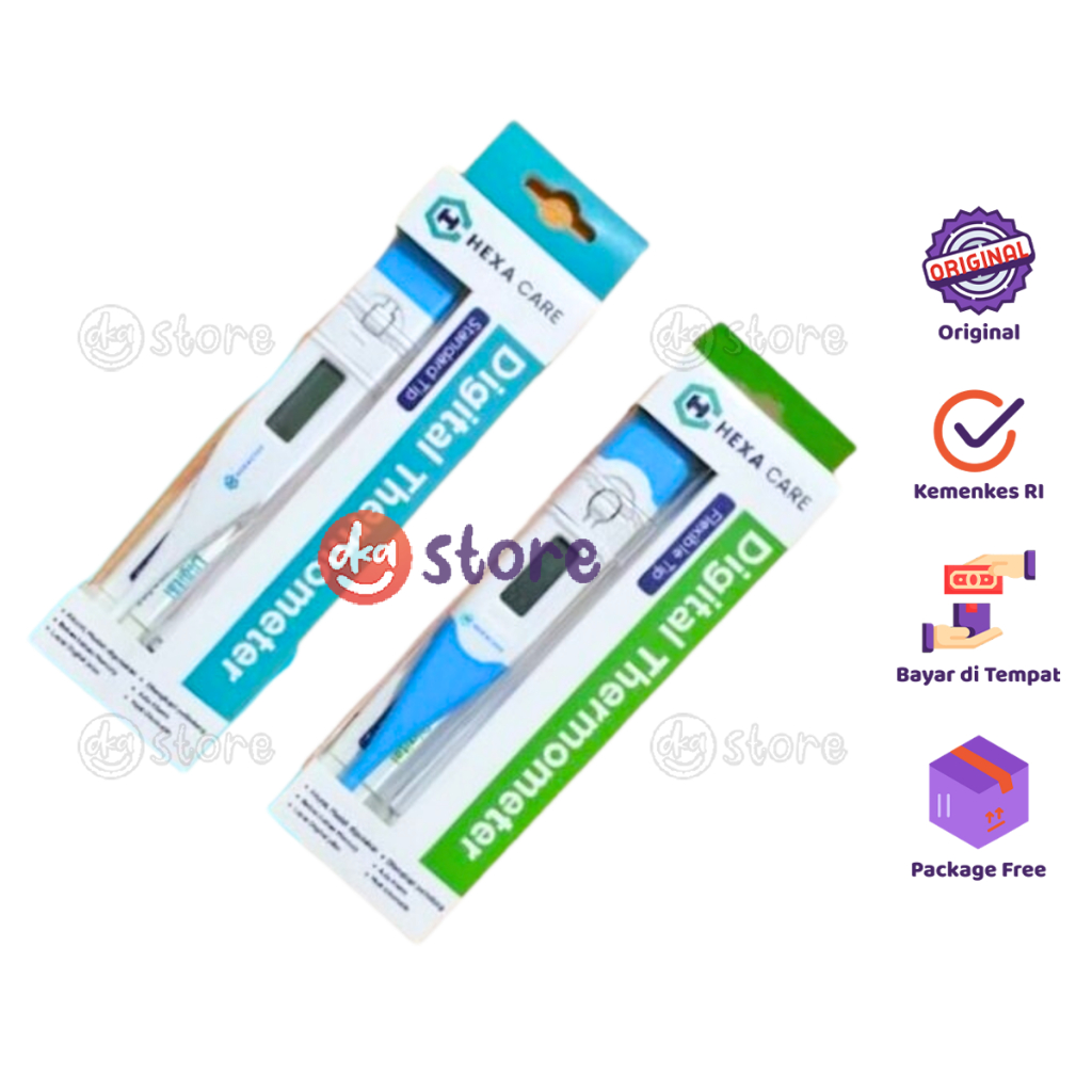 Jual Termometer Digital Kaku Elastis Hexa Care / Termometer Karet Lentur Standard Flexible Tip ...