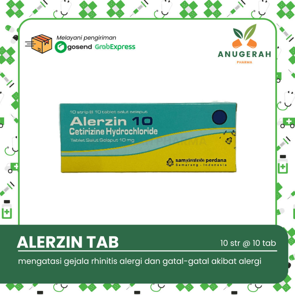 Jual Alerzin 10 Box isi 100 Tab | Shopee Indonesia