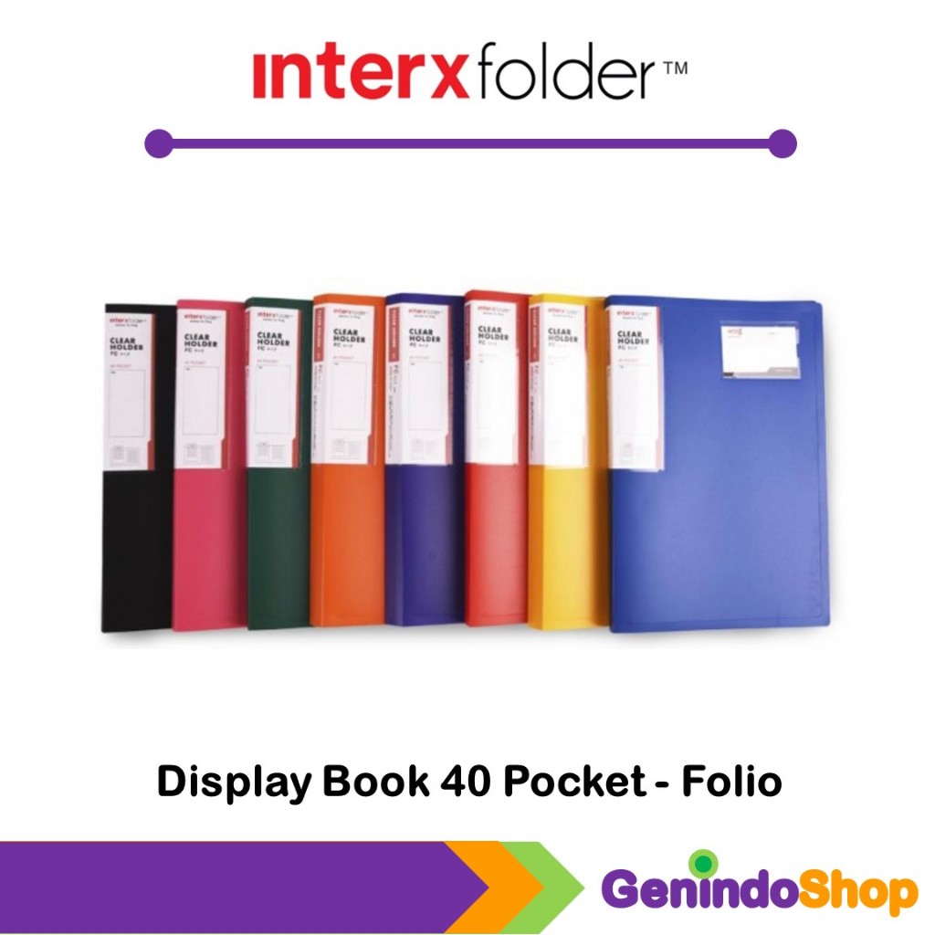 Jual Display Book F4 / Clear Holder Folio 40 Pocket Interxfolder ...