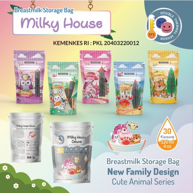 Jual Milky House Kantong ASI 120mL Isi 30 Pcs || KEMENKES RI PKL 20403220012 || Breast Milk ...