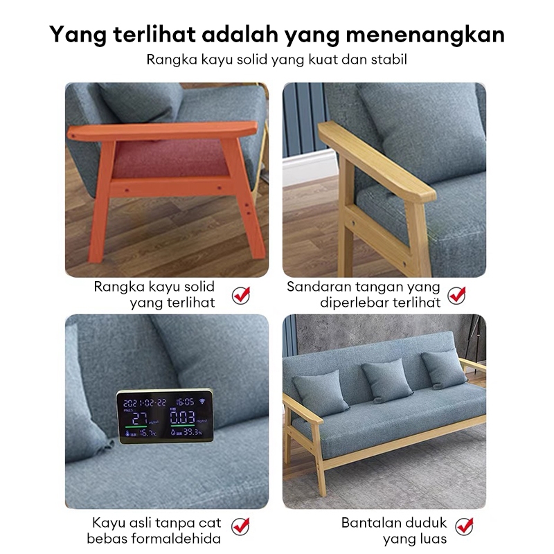 Jual Sofa Ruang Tamu Sofa Bed 3/2/1 Tempat Duduk Sofa Empuk Sofa Tidur ...