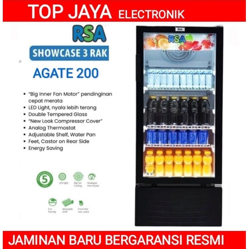 Jual SHOWCASE RSA AGATE 200 3 RAK BARU BERGARANSI RESMI | Shopee Indonesia