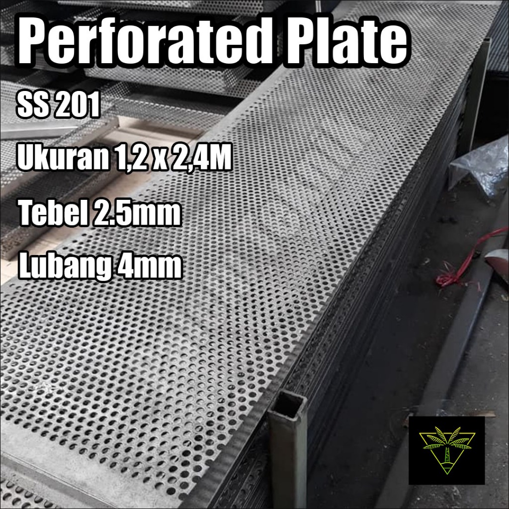 Jual Perforated Plate 1.2x2.4M Tebal 2.5mm x Lubang 4mm SS201 | Shopee ...