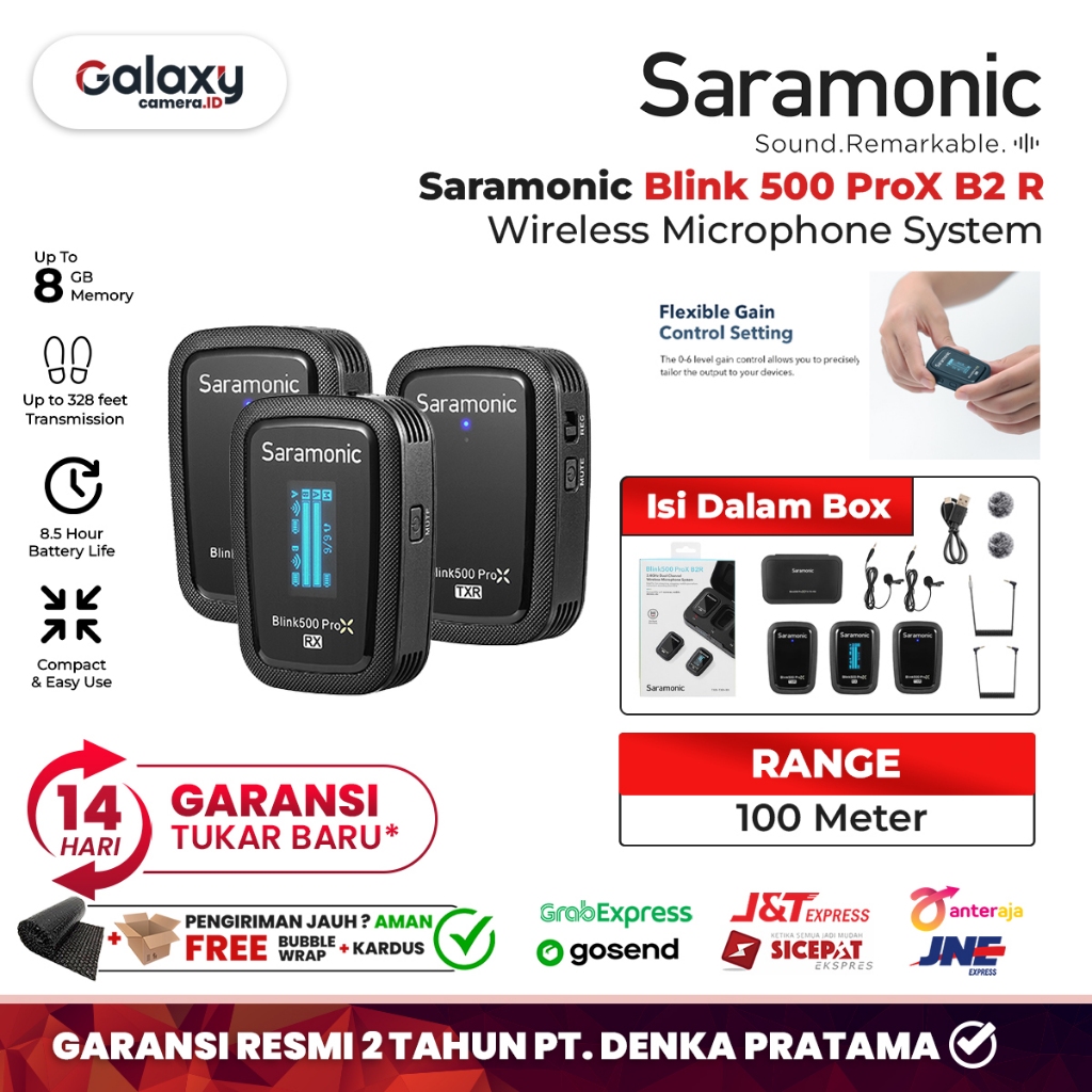 Jual Saramonic Blink 500 ProX B2 R Dual Channel Wireless Microphone B2R Resmi | Shopee Indonesia