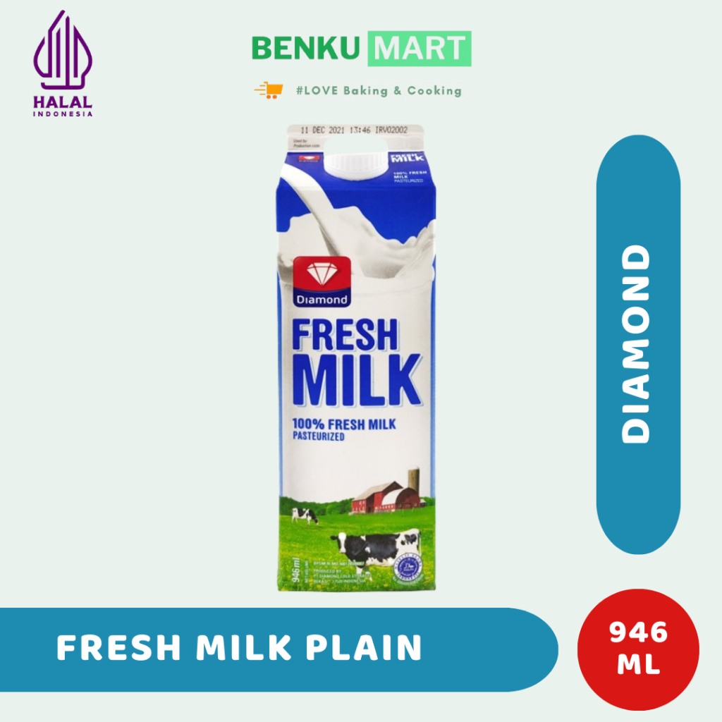 Jual Susu segar Fresh milk Diamond 946 ml | Susu Pasteurisasi | Shopee ...