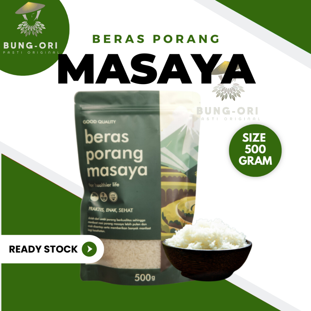 Jual MASAYA BERAS PORANG 500 GRAM shirataki konjac diet healthy food ...