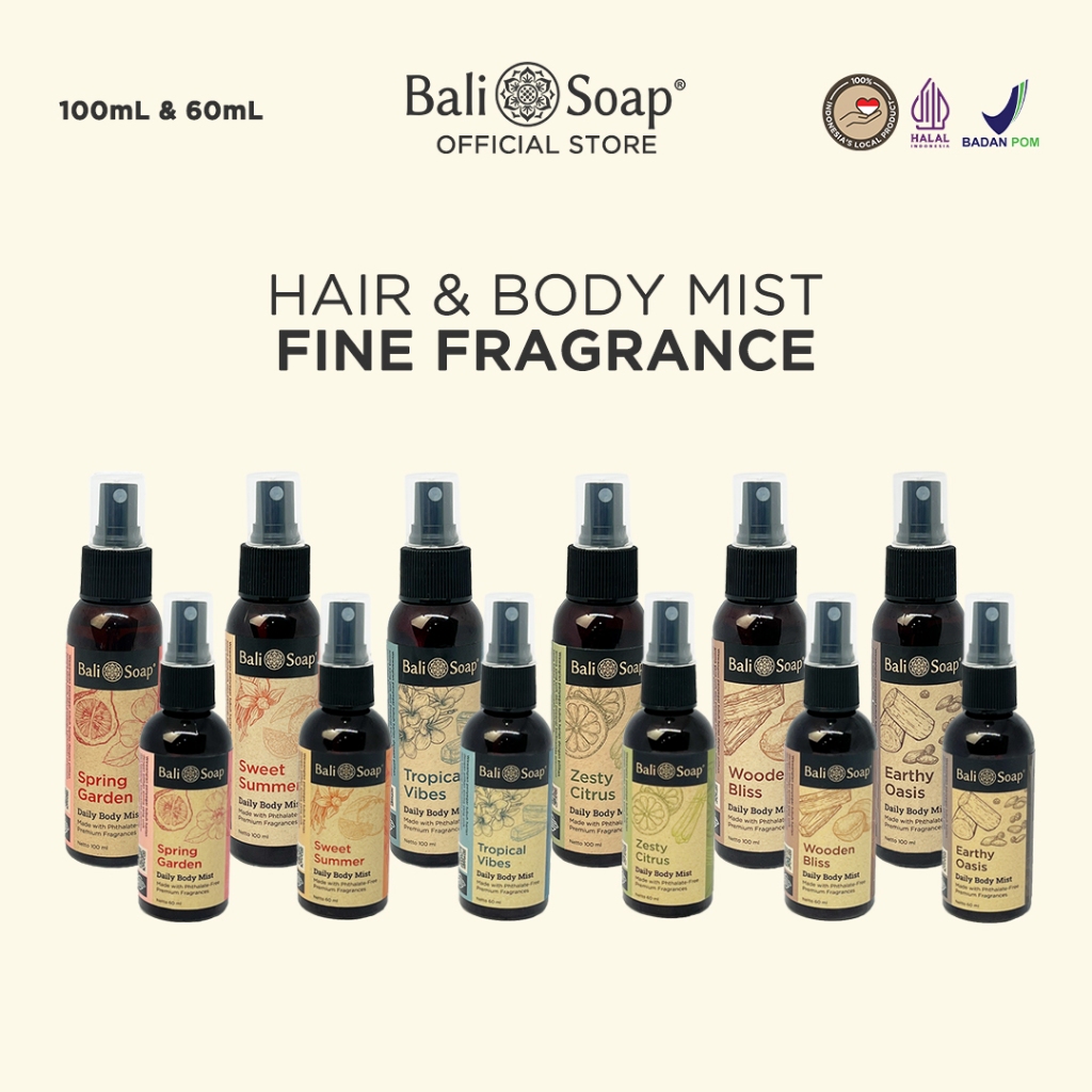 Jual Bali Soap - Hair & Body Mist Fine Fragrance Aroma Unisex NON SLS ...