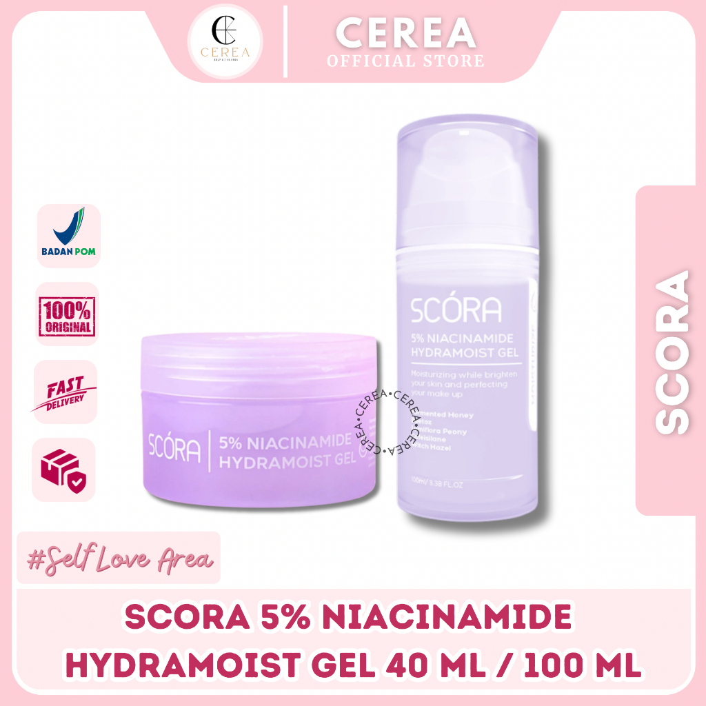 Jual [BPOM] SCORA 5% Niacinamide Hydramoist Gel 100ml Pelembab Wajah yang Mencerahkan Kulit ...