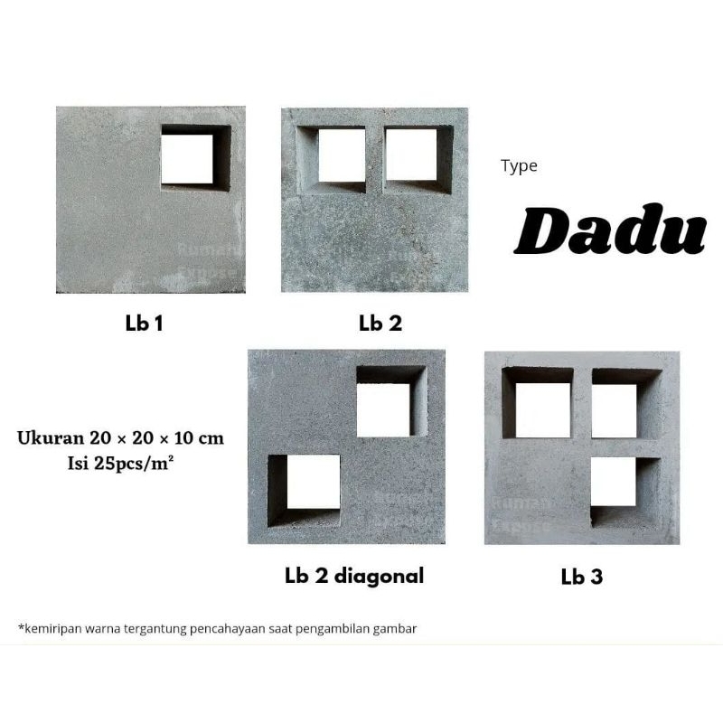 Jual Roster beton/Roster minimalis motif dadu kombinasi lb 1,lb 2,lb 3,lb 4 | Shopee Indonesia