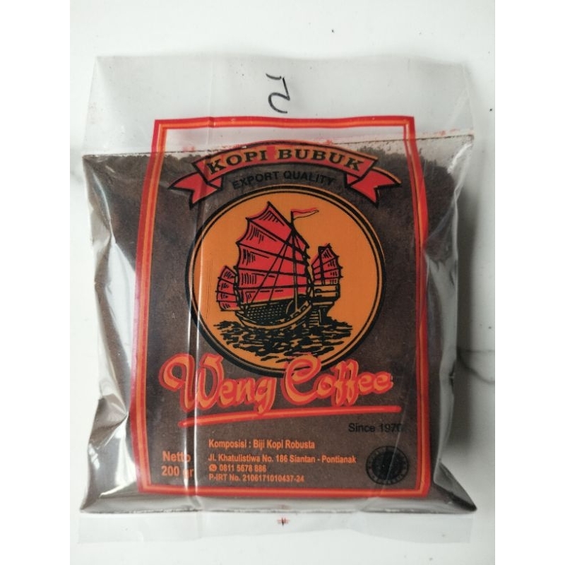 Jual kopi bubuk, kopi bubuk khas Pontianak, weng coffe, kopi tanpa gula ...