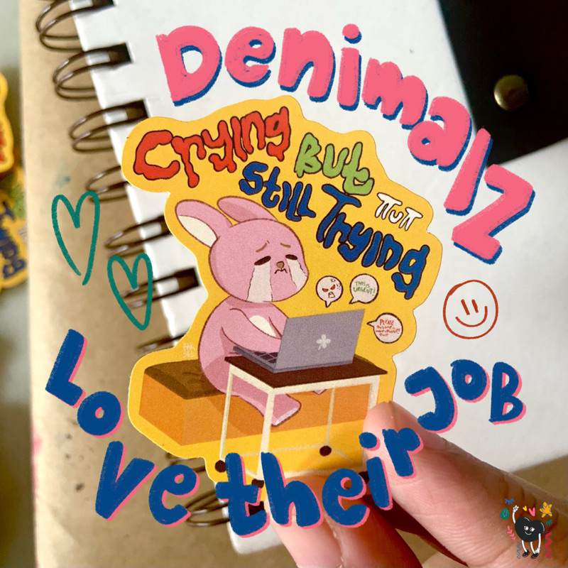Jual Denimalz Love Their Job - Die Cut Stickers | Shopee Indonesia