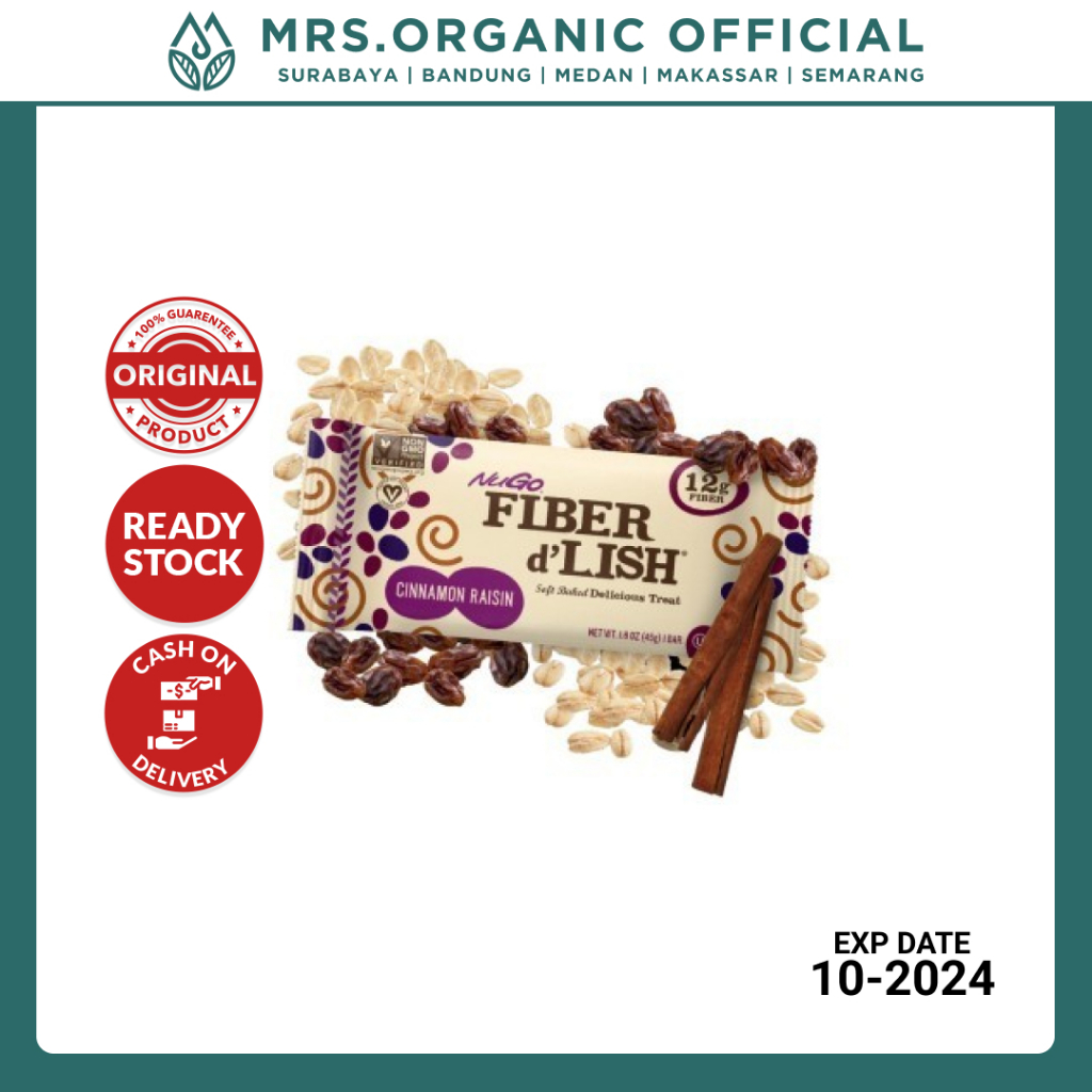 Jual Snack Bar Coklat Cokelat Kismis NUGO Fiber D'Lish Cinnamon Raisin ...