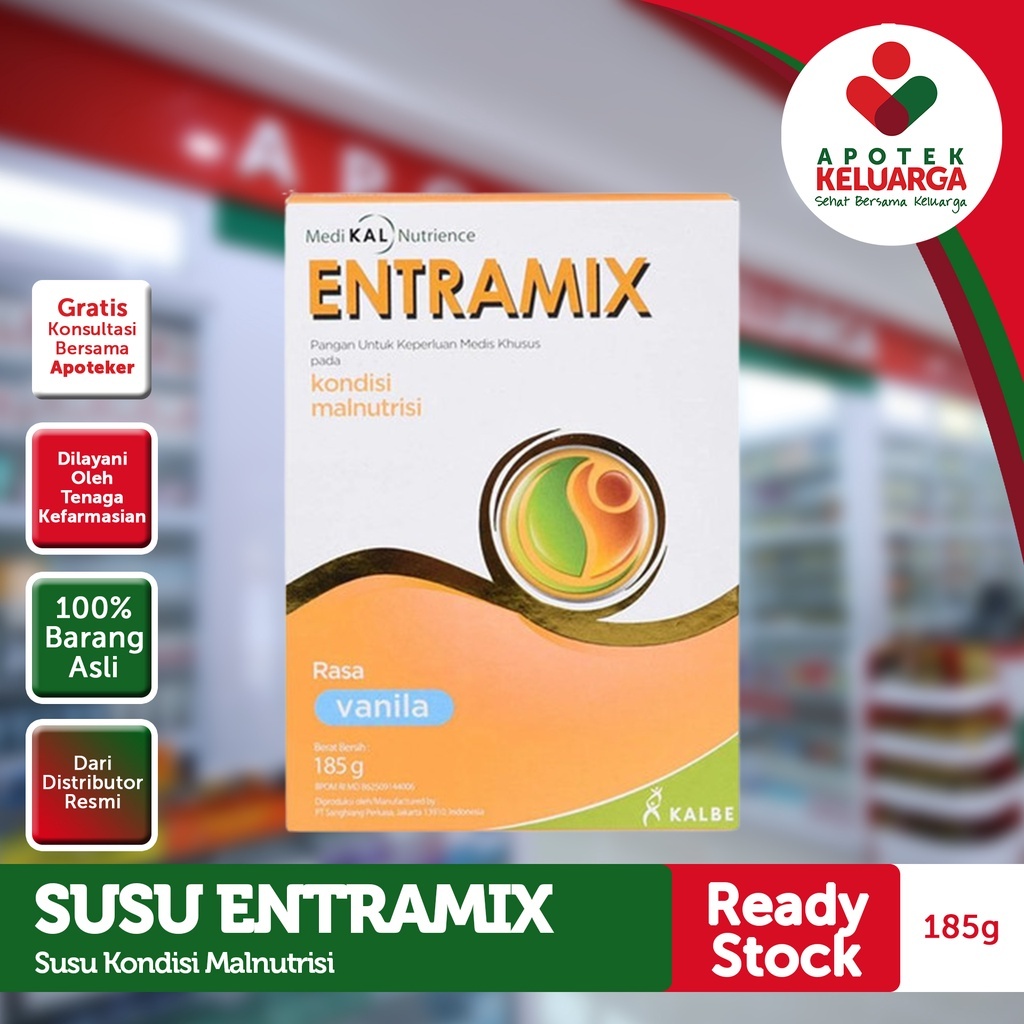 Jual SUSU ENTRAMIX VANILA 185 gr #SUSU NUTRISI #SUSU UNTUK ORANG SAKIT ...