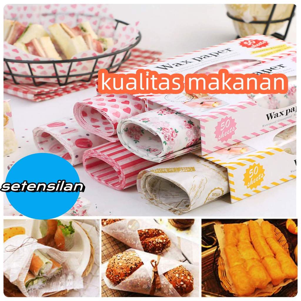 Jual 10/50pcsKertas pembungkus kue pencuci mulut, kotak makan siang pad ...