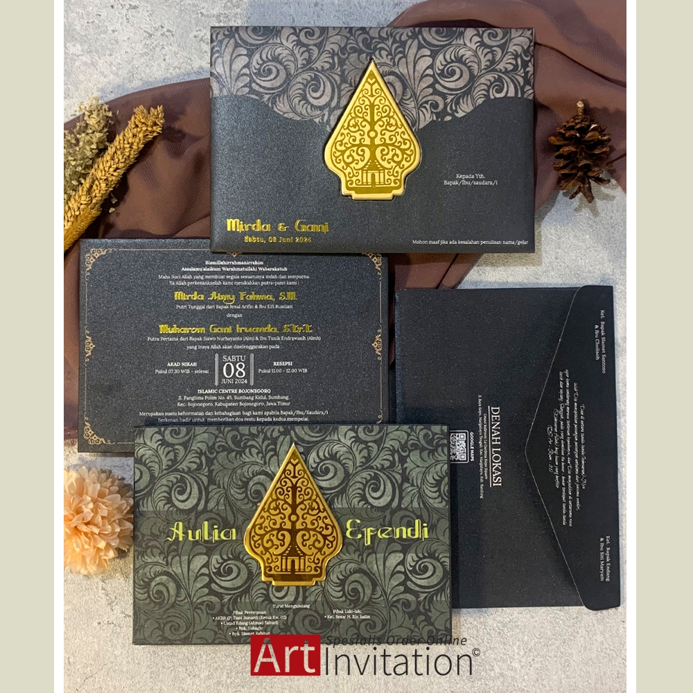 Jual Undangan Pernikahan Jawa Hard Cover Single Board Plus Amplop ...