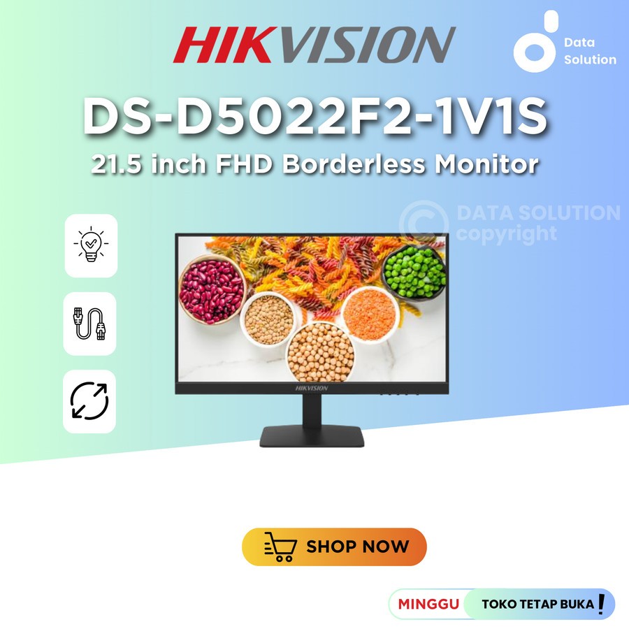Jual Hikvision Monitor DS-D5022F2-1V1S FHD Borderless Monitor | Shopee Indonesia
