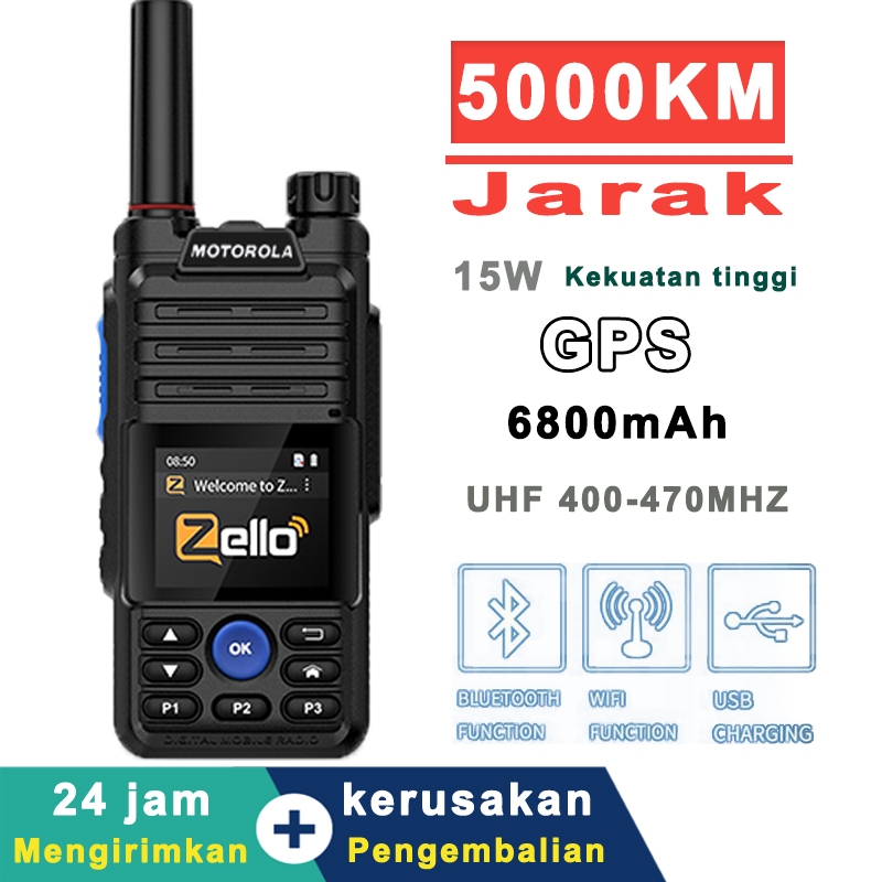 Jual MOTOROLA Jarak jauh 5000KM Walkie-Talkie Professional handheld HT ...