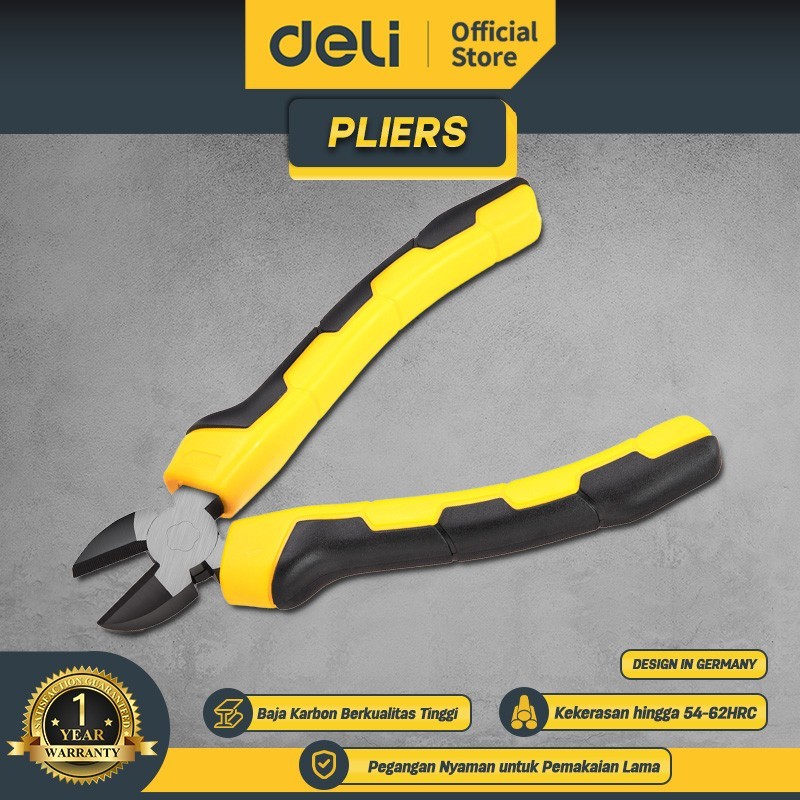 Jual Deli Tang Potong / Diagonal Plier 6-7 Inch PVC EDL220X | Shopee ...
