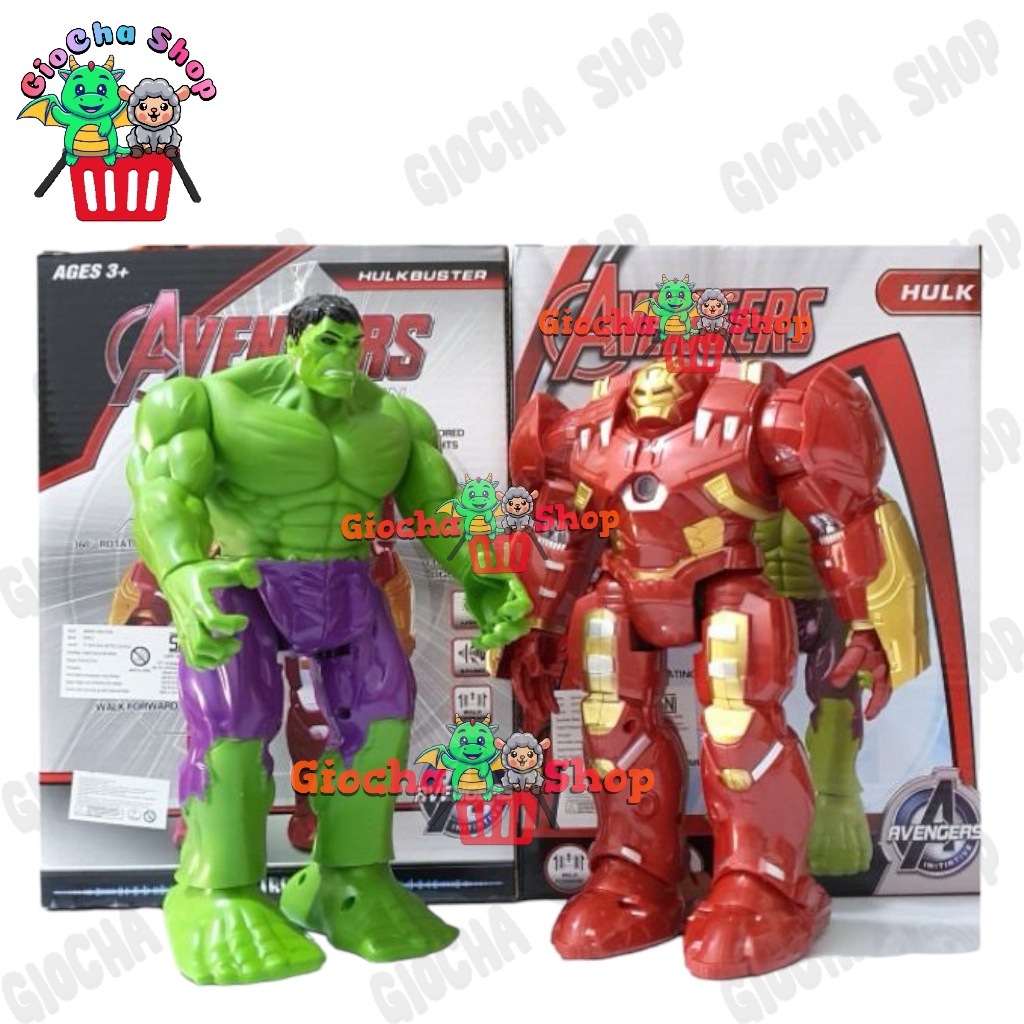 Jual MAINAN ANAK ROBOT HULK DAN IRON MAN HULKBUSTER AVENGERS ADA LAMPU ...