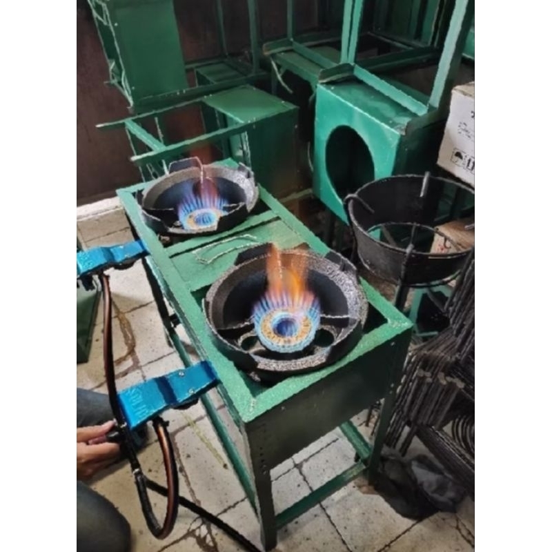 Jual kompor high presure 2 tungku/kompor api besar 5e auto merek solid ...