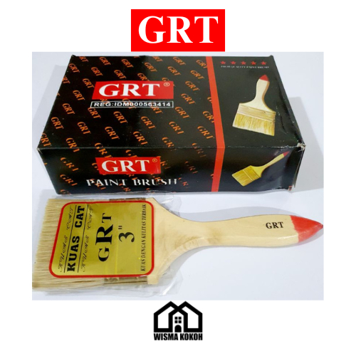 Jual 1 DOS (12 PCS) FRT/GRT KUAS CAT KAYU / KUAS CAT TEMBOK UK 3" (Inch ...