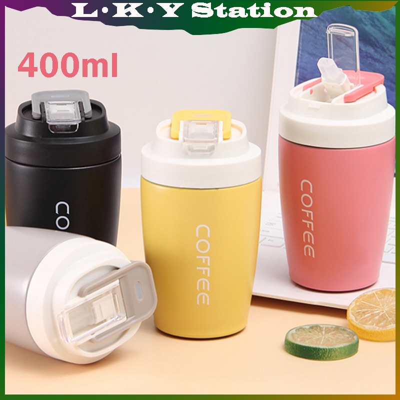 Jual 400ml Tumbler Stainless Steel Coffee Botol Minum Stainles Kopi ...