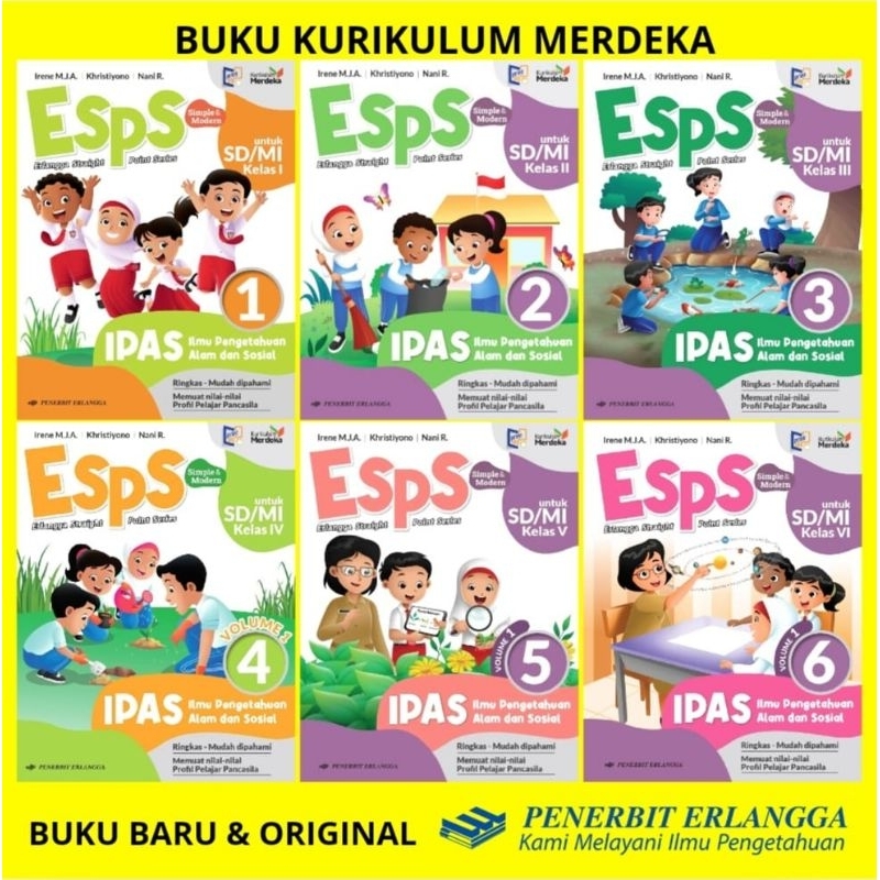 Jual ESPS IPAS ERLANGGA KELAS / VOLUME 1 2 3 4 5 6 SD/MI KURIKULUM MERDEKA - BUKU ORIGINAL ...